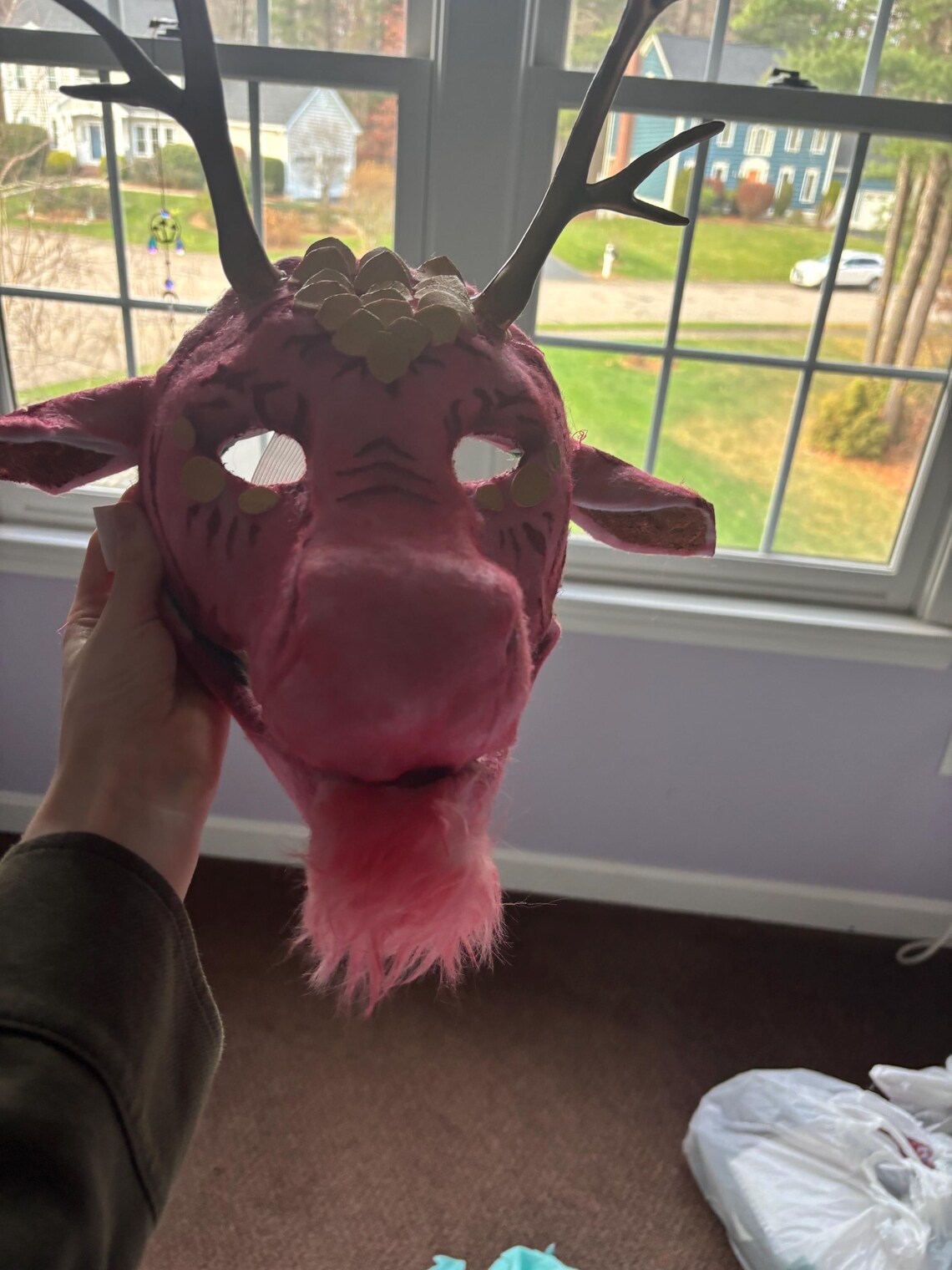 Sakura Eastern Dragon Mask for Costumes Fursuits or Therians - Etsy