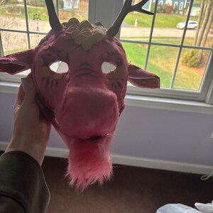 Sakura Eastern Dragon Mask for Costumes Fursuits or Therians - Etsy