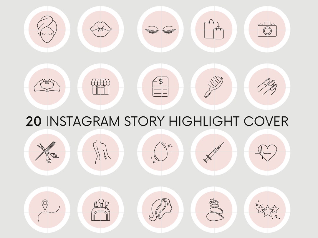Beauty Instagram Highlight Covers | Beauty Salon Story Instagram ...