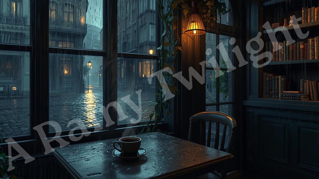 Harry | Moody Rainy Café Screensaver | Cozy Coffee Shop Wallpaper for ...