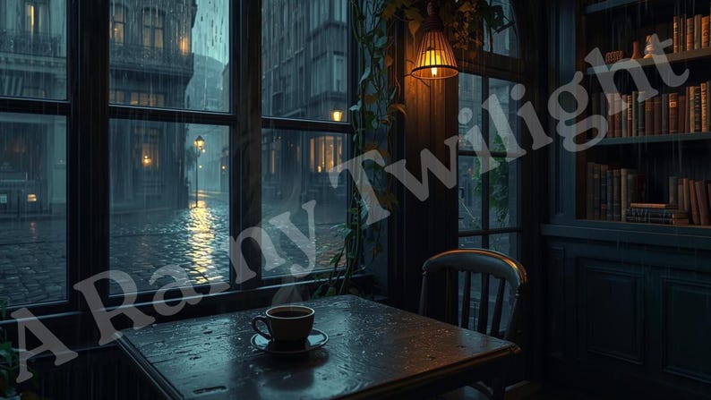 Harry | Moody Rainy Café Screensaver | Cozy Coffee Shop Wallpaper for ...
