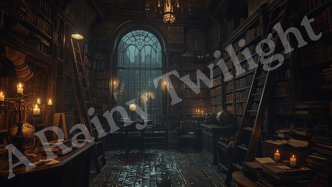Magical Library Screensaver | Wizard School Background | Cozy Wallpaper ...