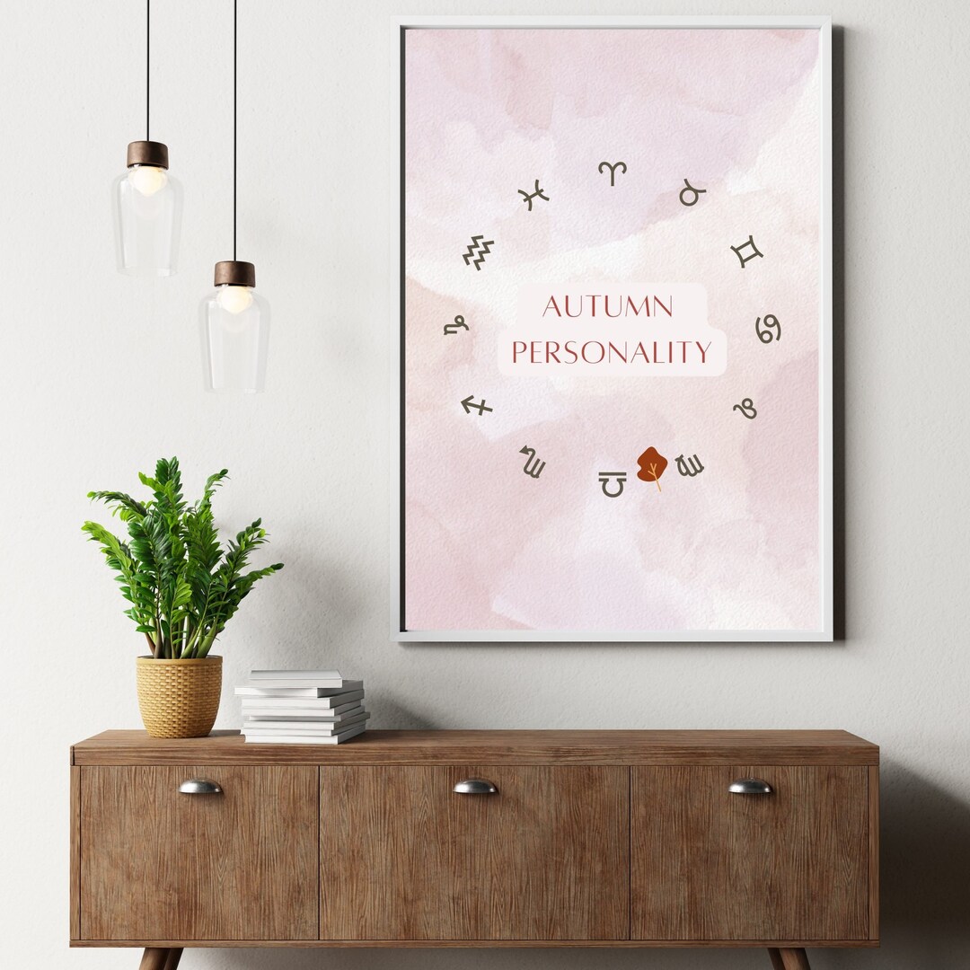 Autumn Personality DIGITAL WALL ART/ Autumn Lover, Fall Season, Autumn ...