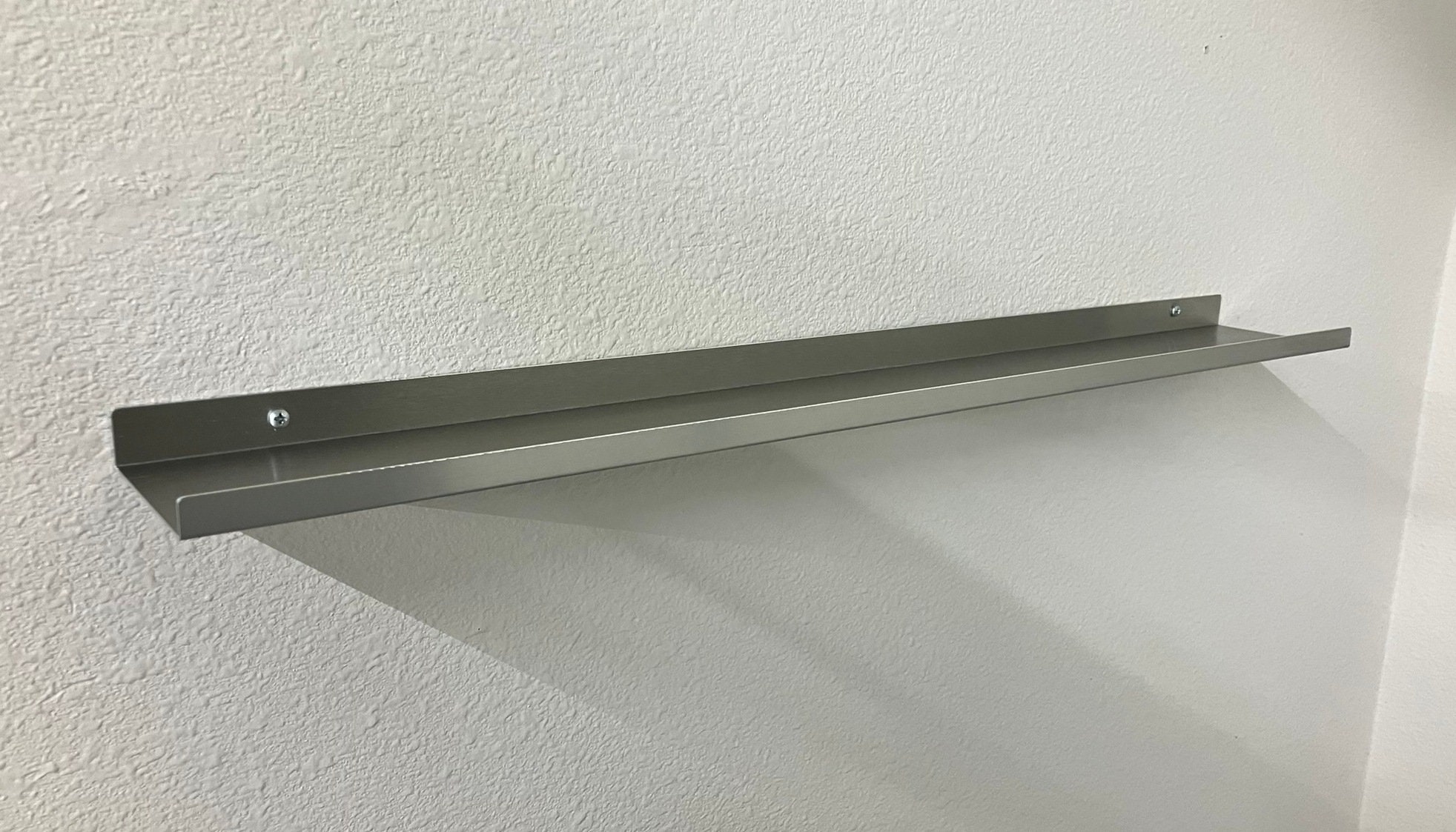 Simple Custom Shelf With Lip - Stainless Steel Finish - Etsy