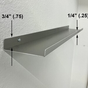 Simple Custom Shelf With Lip Stainless Steel Finish - Etsy