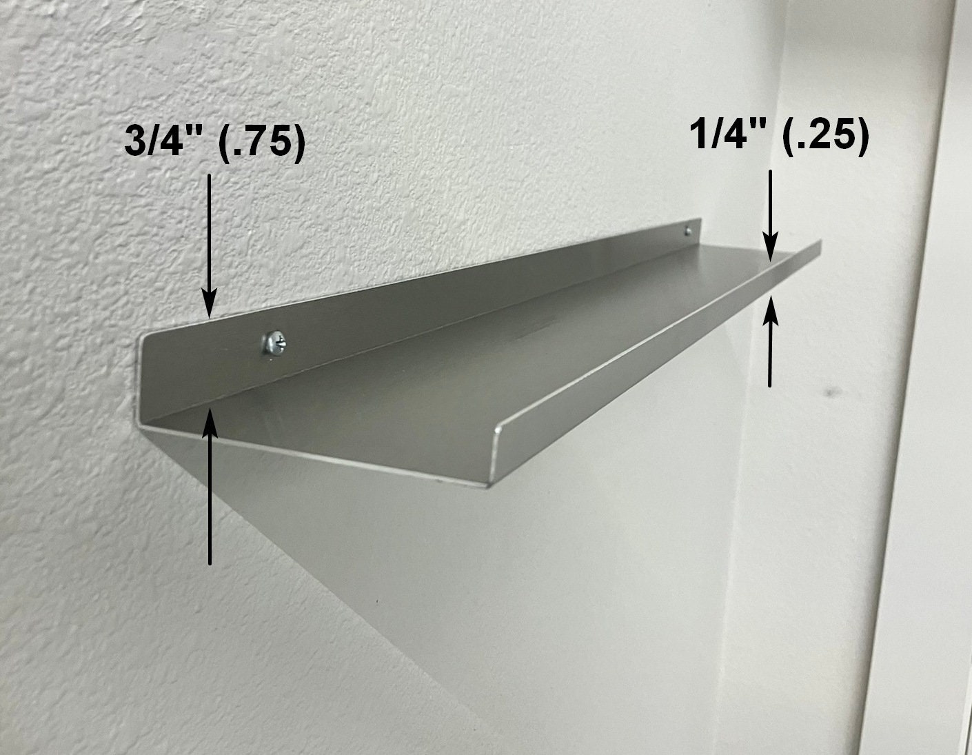 Simple Custom Shelf With Lip Stainless Steel Finish - Etsy