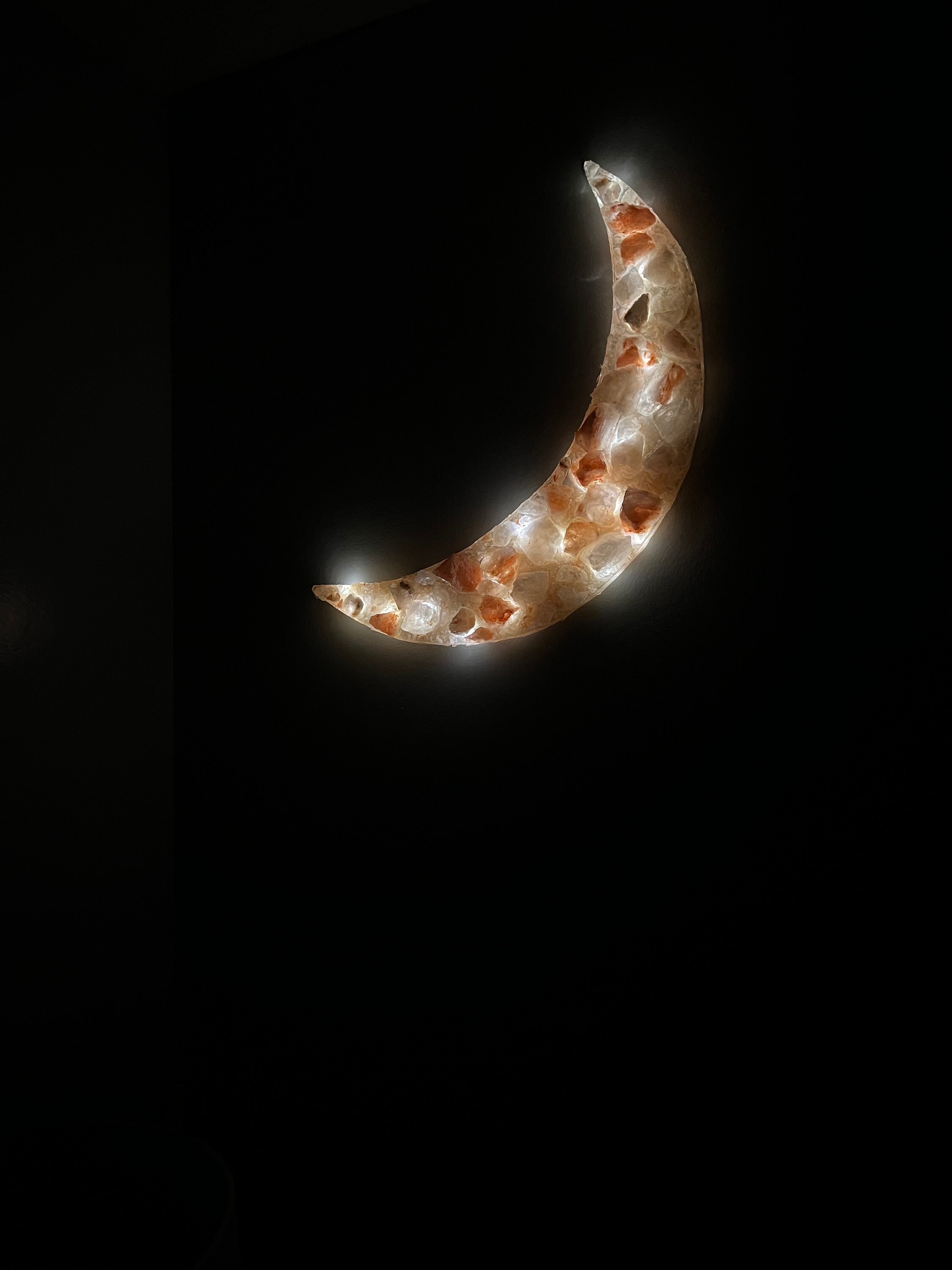 Salt Lamp Crescent Moon Lights - Etsy