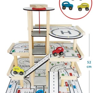Multi-storey Wooden Toy Car Park With Elevator, Wooden Toys - Etsy