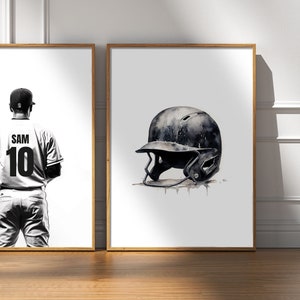 Custom Baseball Poster, Personalized Baseball Jersey, Baseball Print ...
