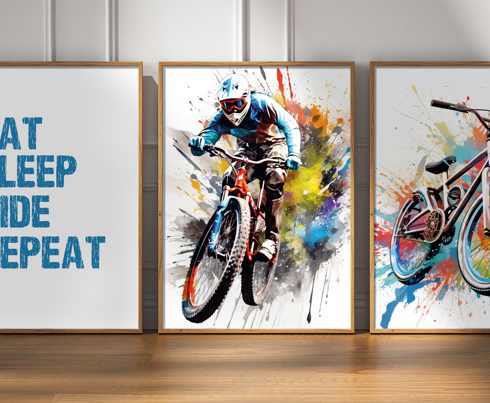 Set of 3 BMX Prints Watercolour Bike Print BMX Poster BMX Wall Art Bike ...