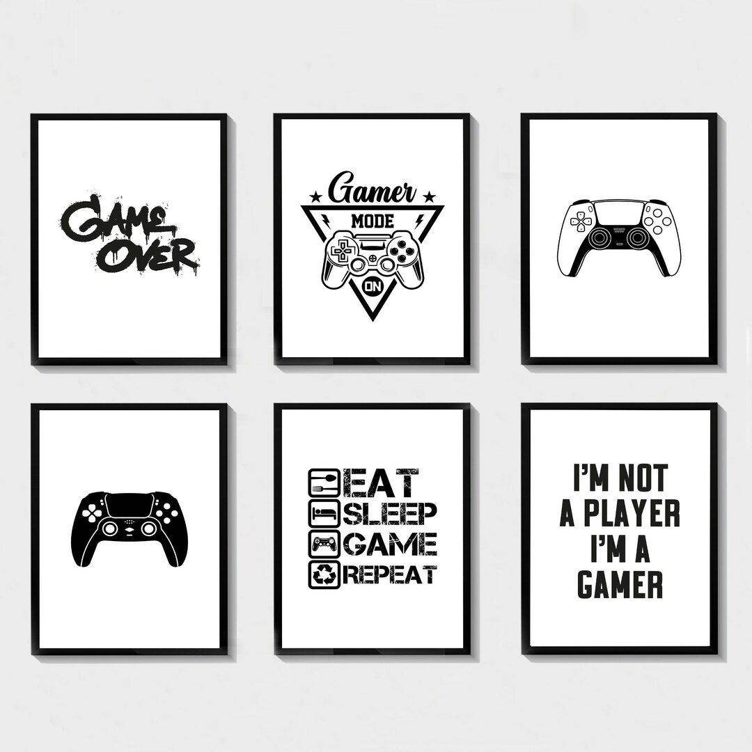 Gaming Prints, Gamer Poster, Gaming Decor, Gaming Gift, Games Room Wall ...