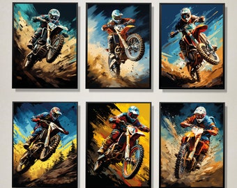 Motorcycle Gifts for Men 15 Skulls & Motorcycles Art Print - Etsy