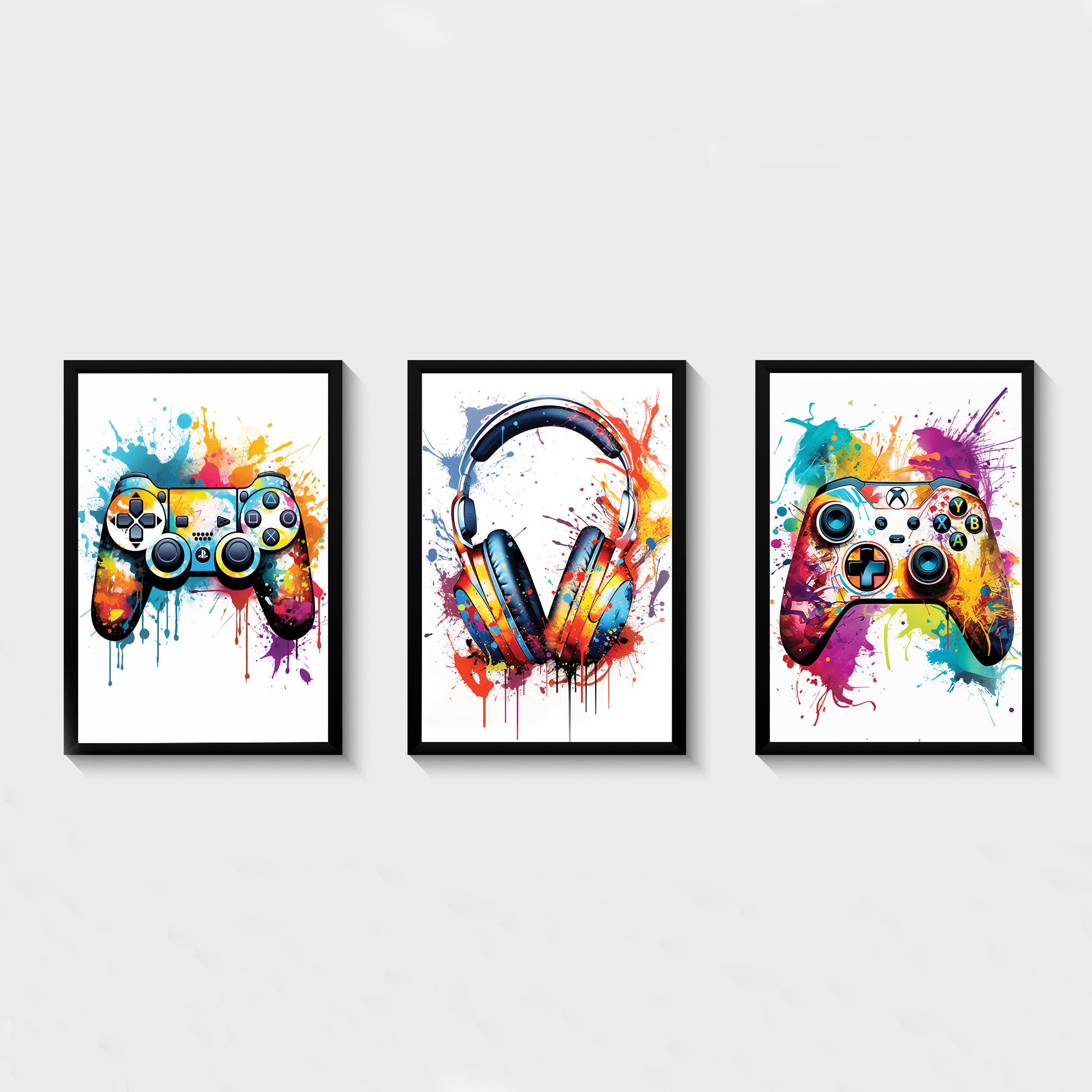 Gaming Poster, Gaming Wall Art Set of 3, Gaming Room Decor, Gamer Gift ...