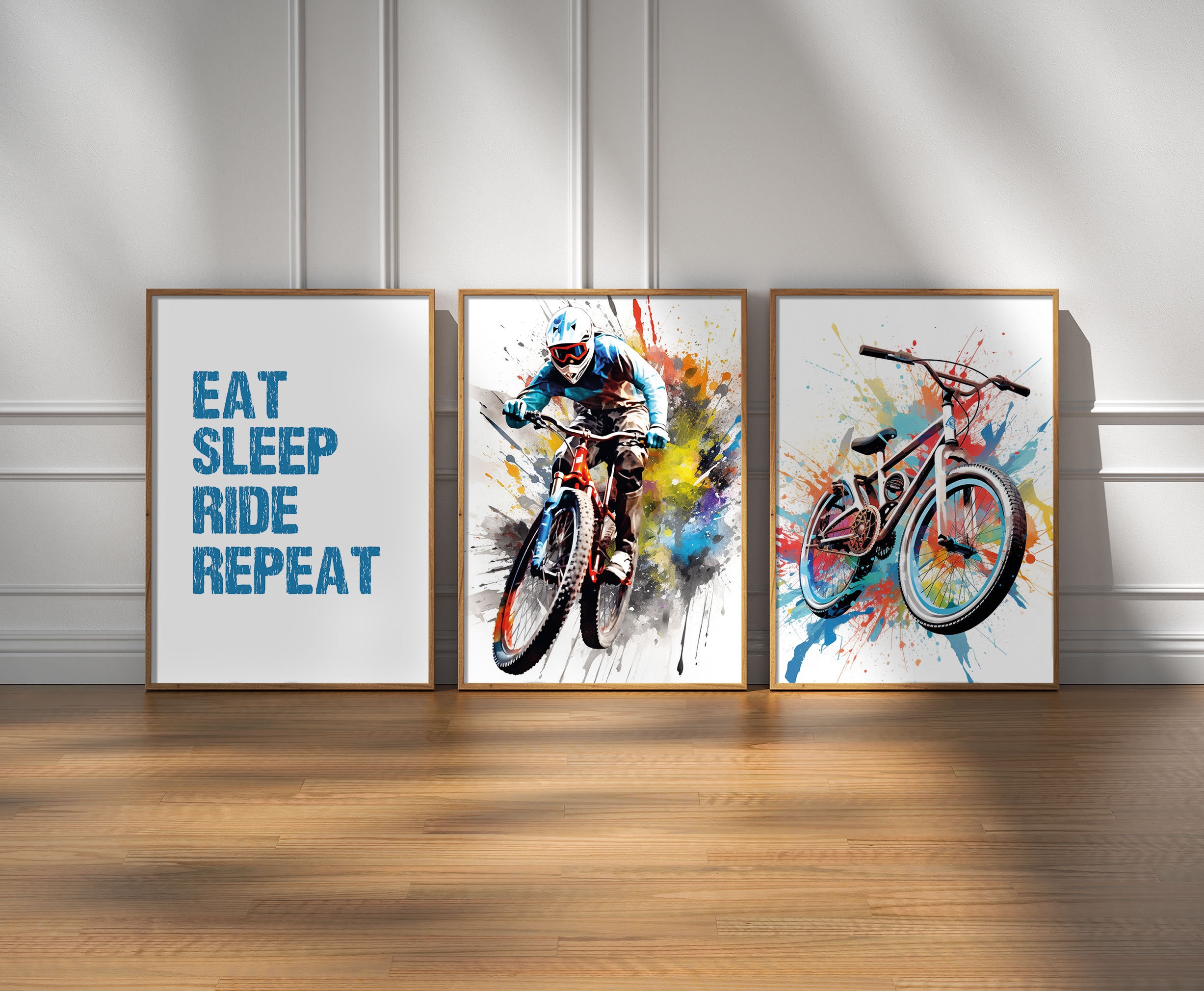 Set of 3 BMX Prints Watercolour Bike Print BMX Poster BMX Wall Art Bike ...