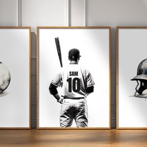 Custom Baseball Poster, Personalized Baseball Jersey, Baseball Print ...