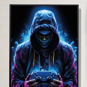 Gaming Gamer Poster, Printable Video Game Wall Art, Digital Video Game ...