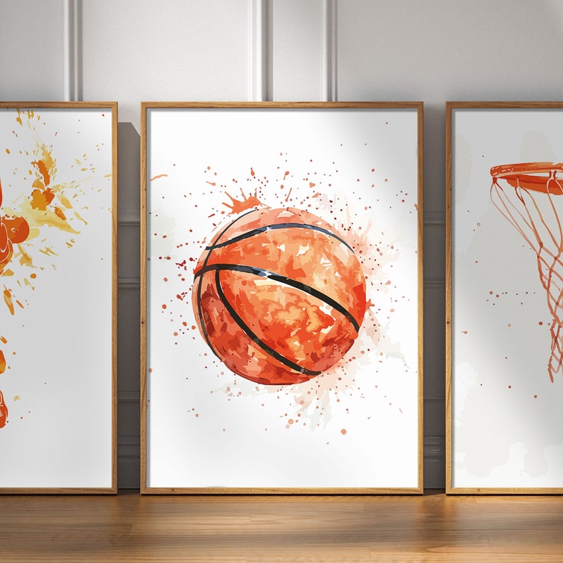 Basketball Wall Art, Basketball Prints, Basketball Poster, Boys Room ...