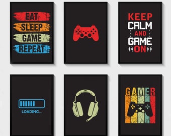 Gaming Design Poster Boys Room Decor Print Game Wall Art Teen - Etsy