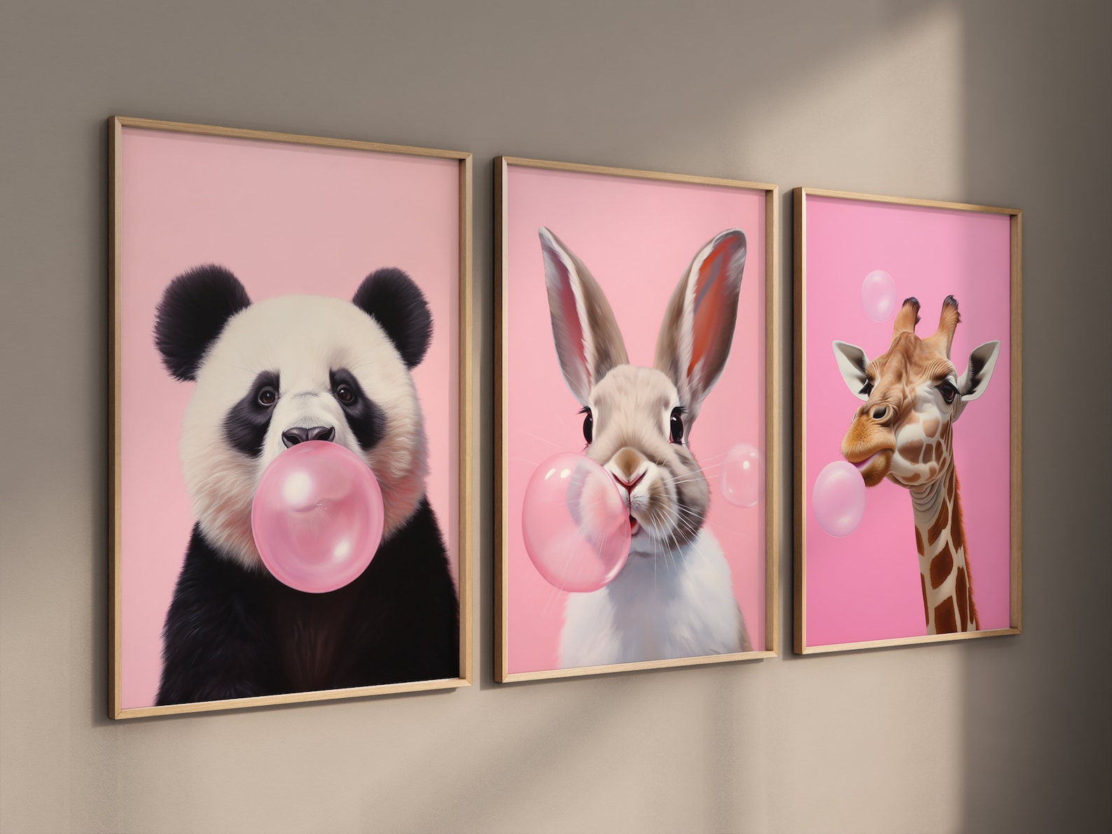 Pink Animal Print, Animal Poster, Fun Prints, Living Room/ Bedroom ...