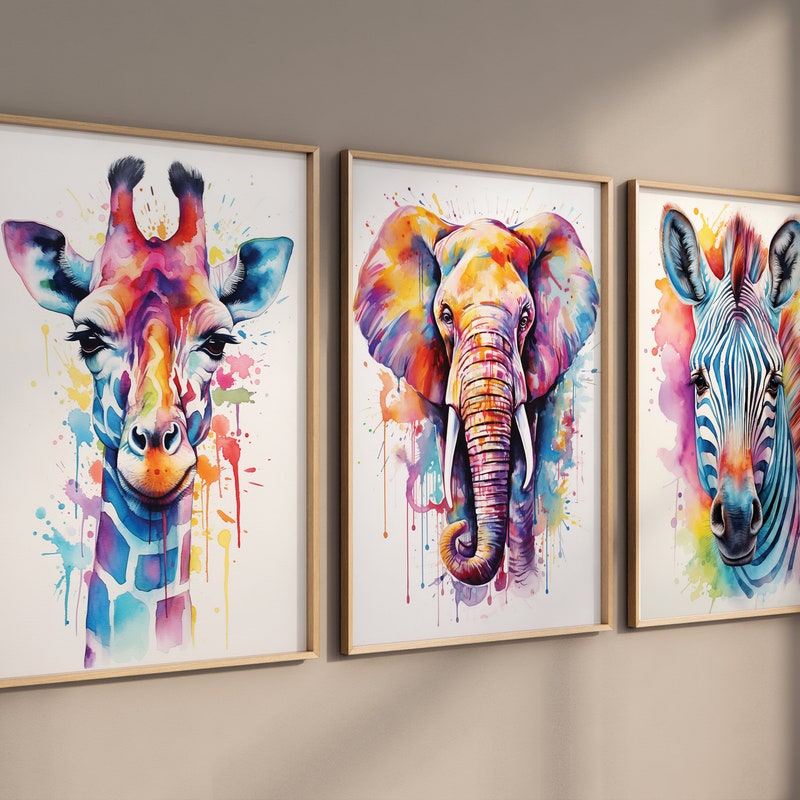 Watercolor Animal Prints - Etsy