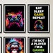 Set of 6 Gaming Prints Wall Art, Gaming Prints, Gamer Printer, Digital ...