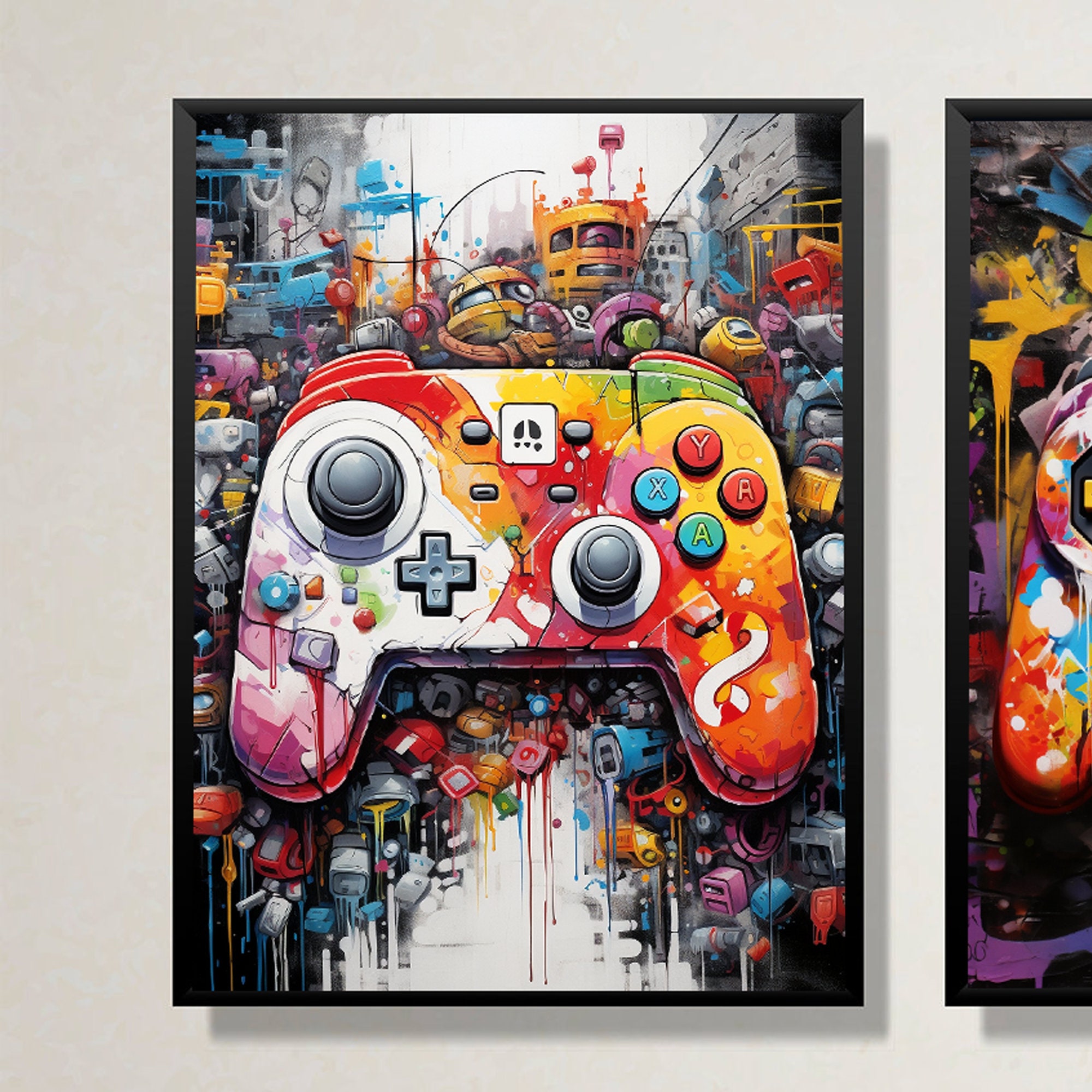 Gaming Art Prints Set of 3 Digital Art Gamer Wall Art Games - Etsy