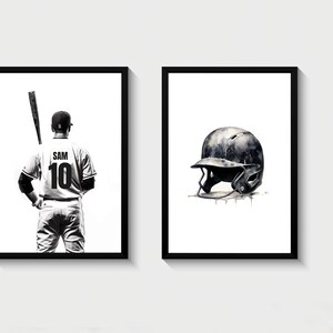 Custom Baseball Poster, Personalized Baseball Jersey, Baseball Print ...