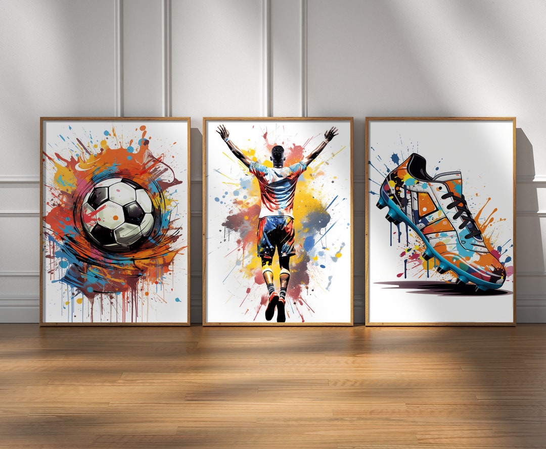 Football Wall Art Prints, Football Prints, Digital Download, Boys ...