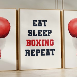 Set of 3 Boxing Wall Art, Boxing Prints, A3 A4 Boxing Posters, Boxing ...