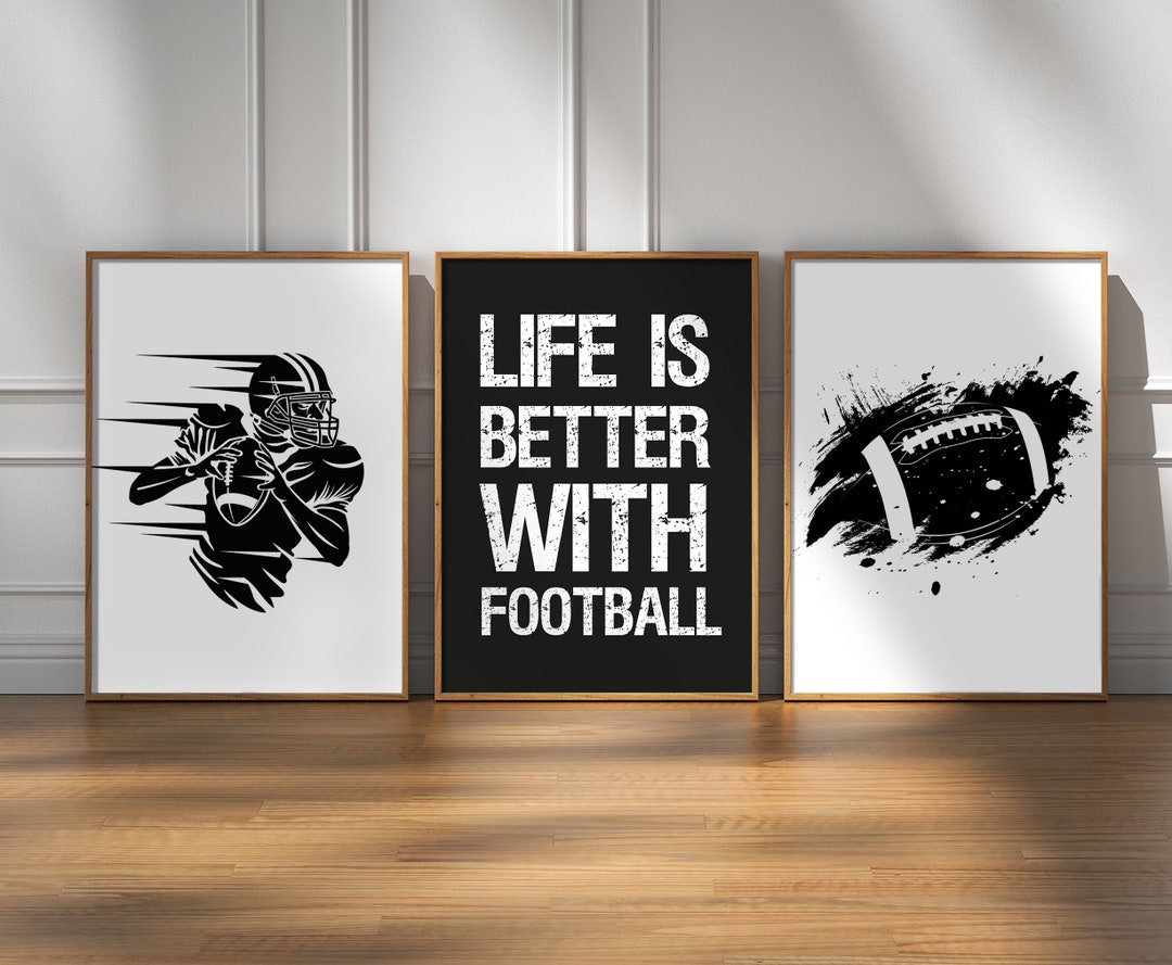 American Football Poster, Football Wall Art, Boys Bedroom Decor ...