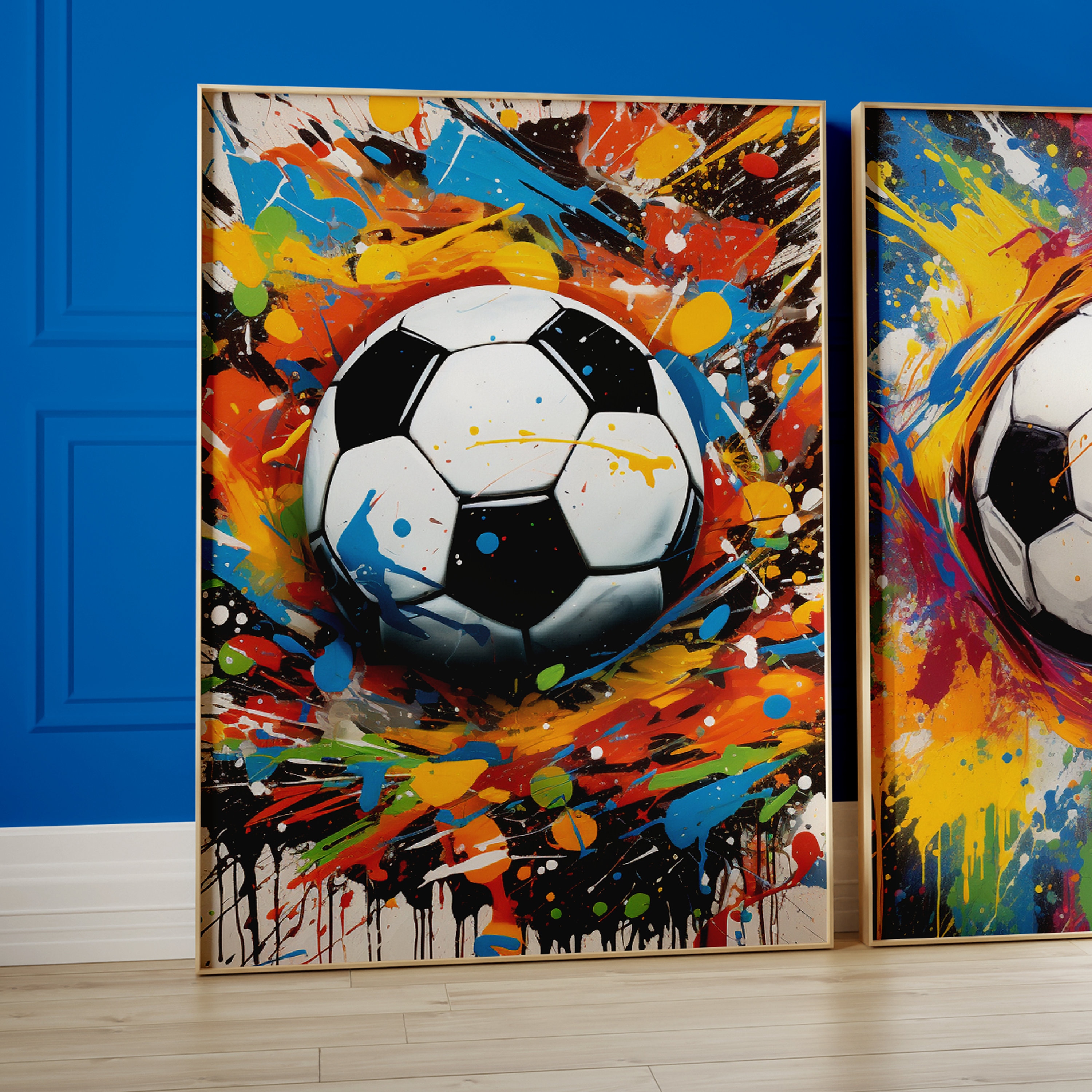 Soccer Prints for Boys, Soccer Player Gift, Football Print Set, Sports ...