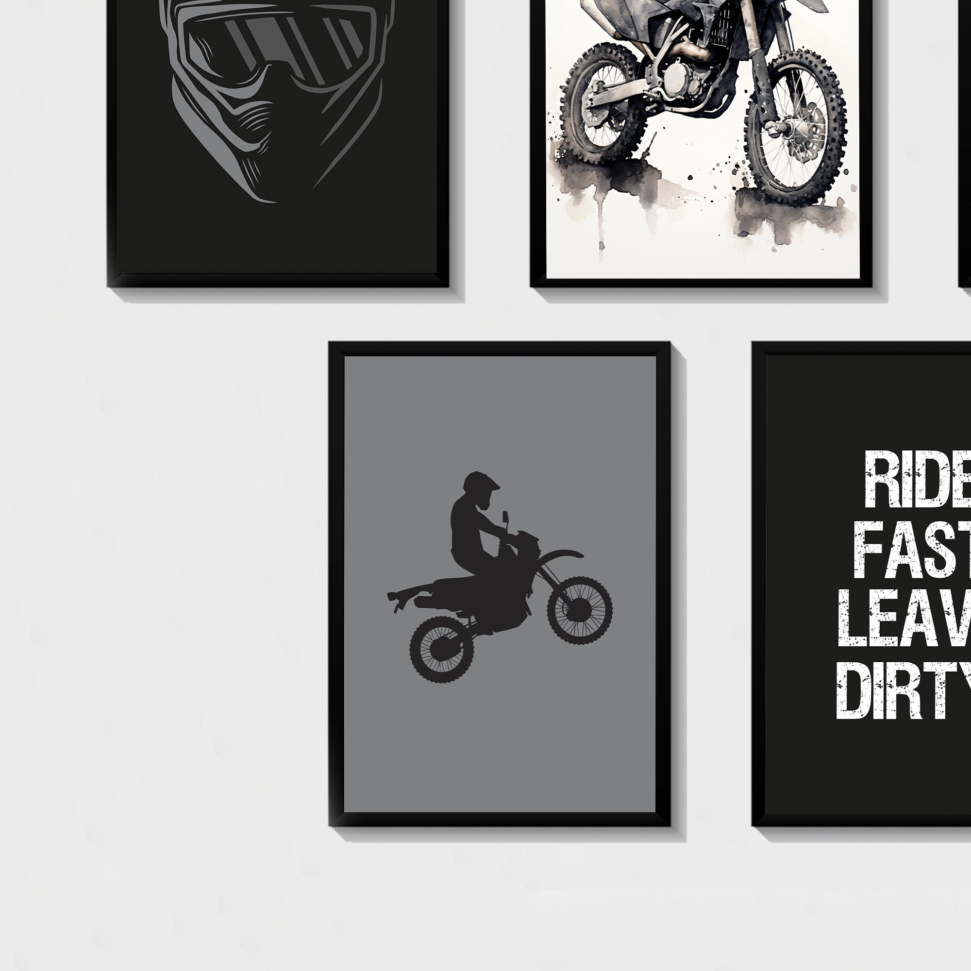 Motocross Prints Set of 8, Dirt Bike Print, Motorcycle Print, Motocross ...