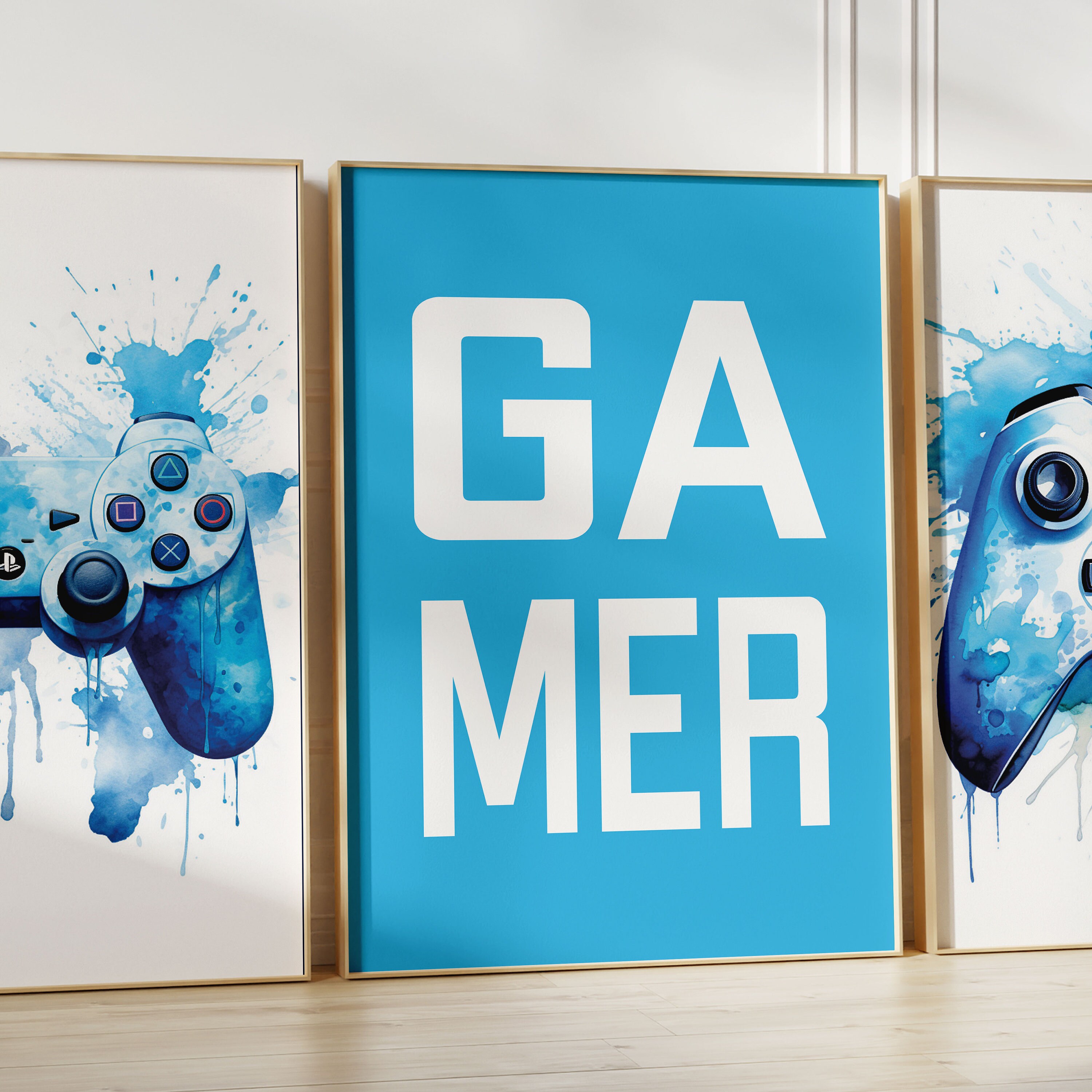 Set of 3 Gaming Prints Gamer Decor Graffiti Wall Art Teen Room Prints ...