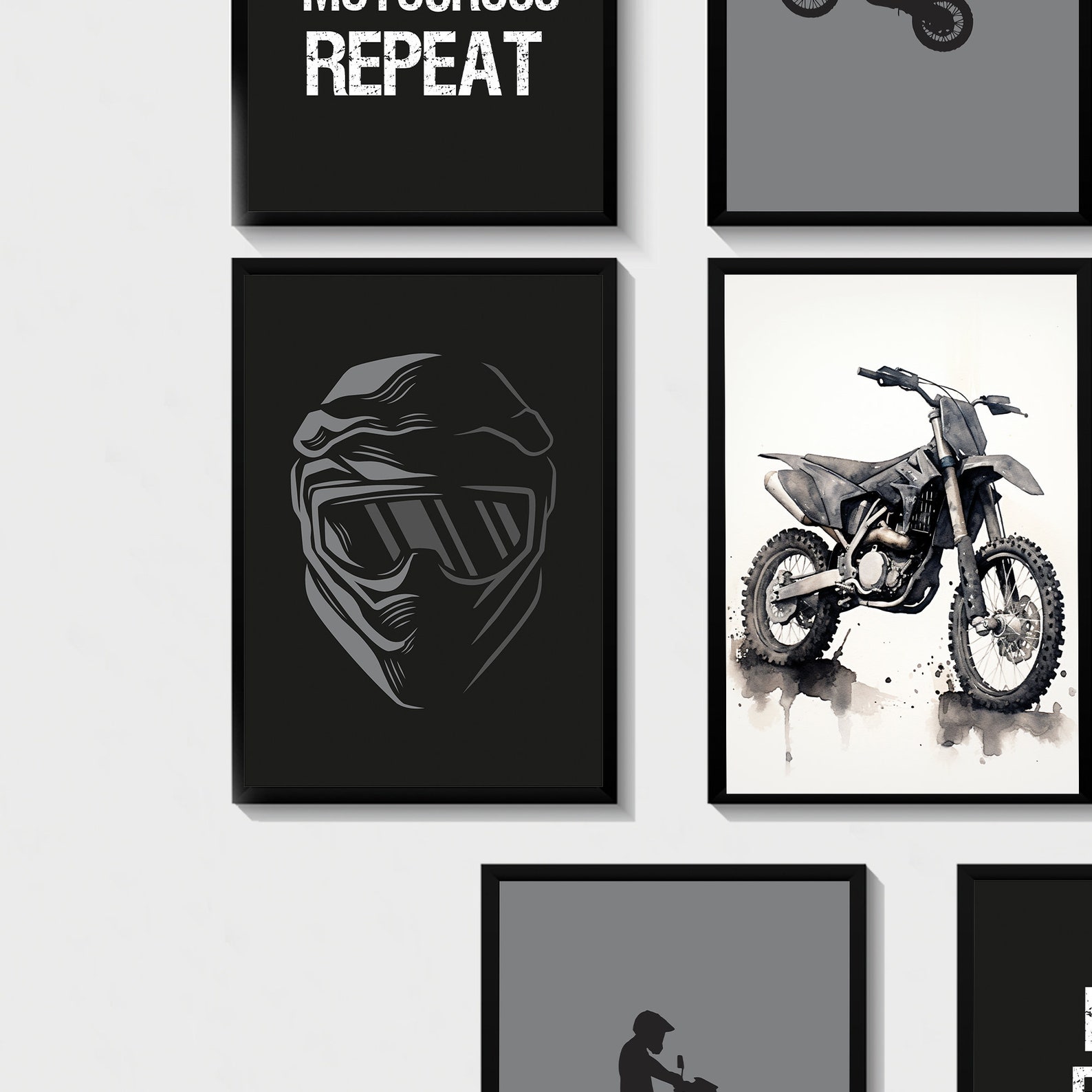 Motocross Prints Set of 8, Dirt Bike Print, Motorcycle Print, Motocross ...