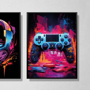 Gaming Wall Art, Set of 3 Gaming Prints, A3 and A4 Gamer Art, Games ...