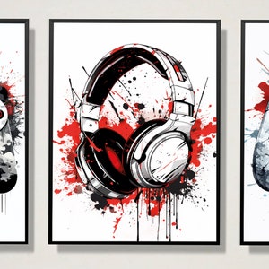 Set of 6 Gaming Wall Art, Gaming Prints, Gamer Gift, Boys Bedroom Decor ...