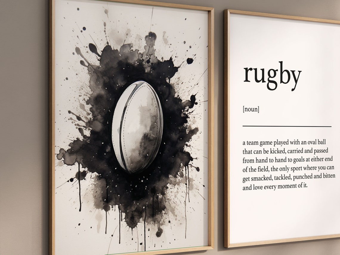 Rugby Prints, Rugby Wall Art Set of 3, Gift for Boys, Boys Bedroom ...