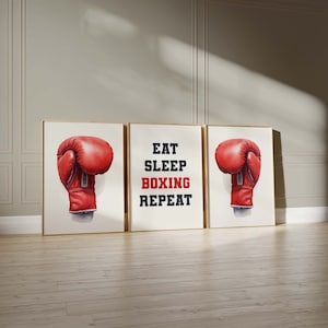 Set of 3 Boxing Wall Art, Boxing Prints, A3 A4 Boxing Posters, Boxing ...