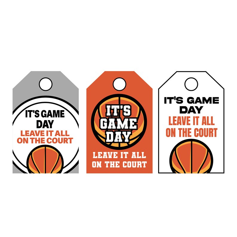 Basketball Game Day Good Luck Tags, Team Tournament Treat Label, Leave ...