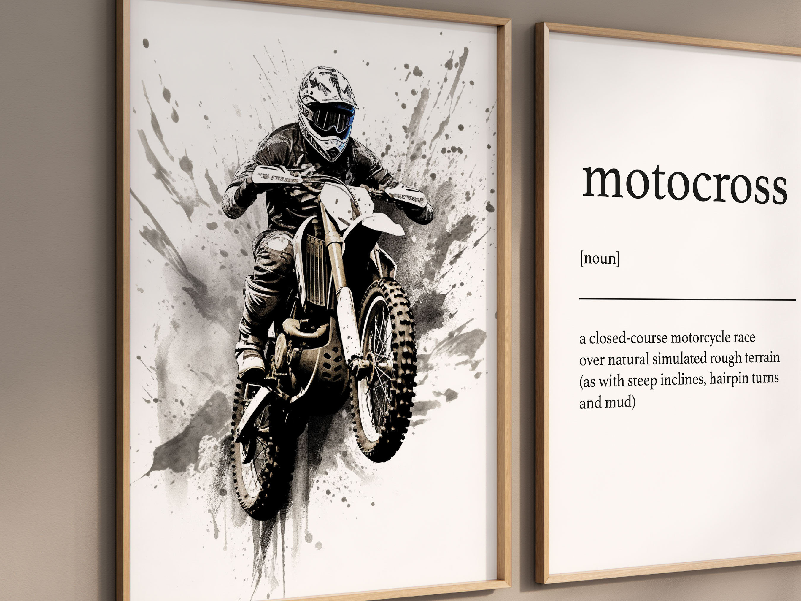 Motocross Print Set, Motocross Wall Art, Digital Download, Motocross ...