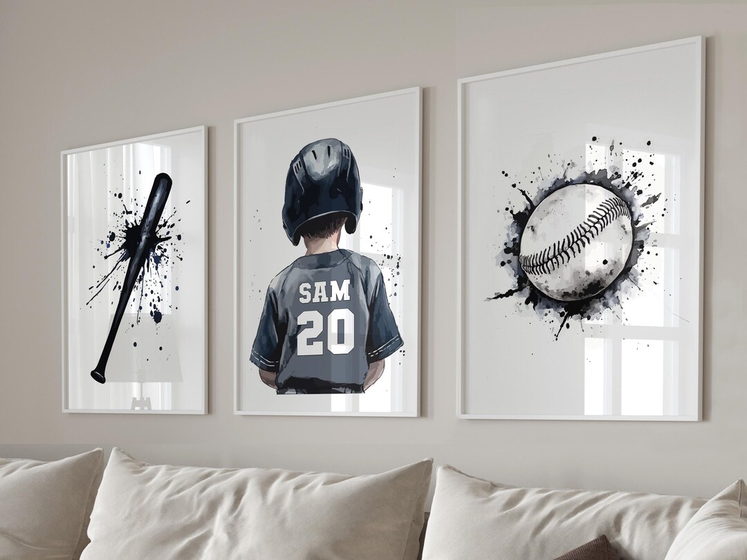Personalized Baseball Posters, Personalized Baseball Prints, Custom ...