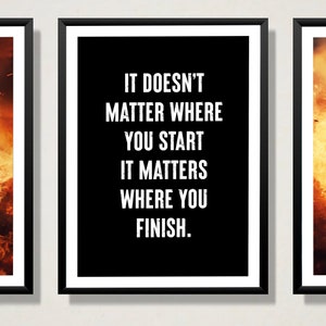 Set of 6 Football Motivational A3 Prints, NFL Football Posters, Boys ...