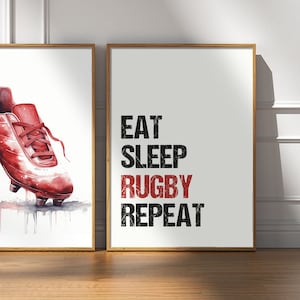 Rugby Prints Set of 3 Digital Download Gift for Boys Men Rugby Gifts ...