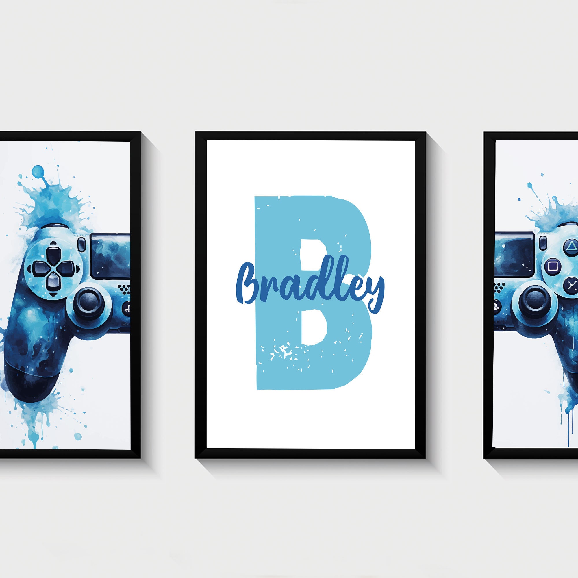 Gaming Prints, Gamer Gift Set of 3, Gaming Prints Personalised, Games ...
