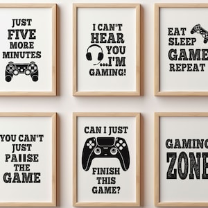 Gaming Prints Set of 20, Gaming Poster, Gaming Wall Art, Gaming Room ...