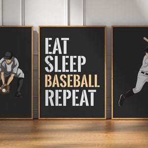 Baseball Poster, Baseball Wall Art, Boys Bedroom Decor, Baseball Gifts ...