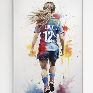 Personalised Football Prints, Football Wall Art, Custom Football Prints ...