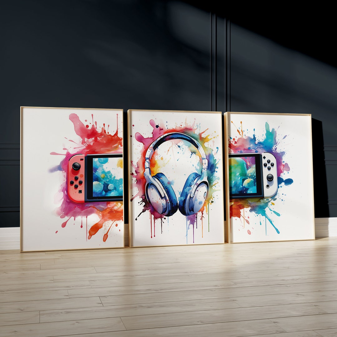 Video Game Prints, Gaming Prints, Gaming Poster, Gaming Wall Art Set of ...