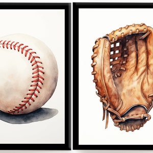 Baseball Print Set of 3, Baseball Printable Art, Baseball Posters ...