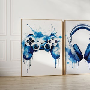 Gaming Prints, Gaming Poster, Gaming Wall Art Set of 3, Gaming Room ...